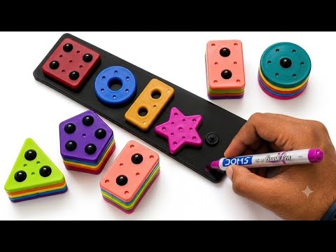 Shapes Learning Puzzle for Kids 🔺🟩 | Learn Shape Names for Toddlers 🔵🔶 | Fun Shape Matching Activity