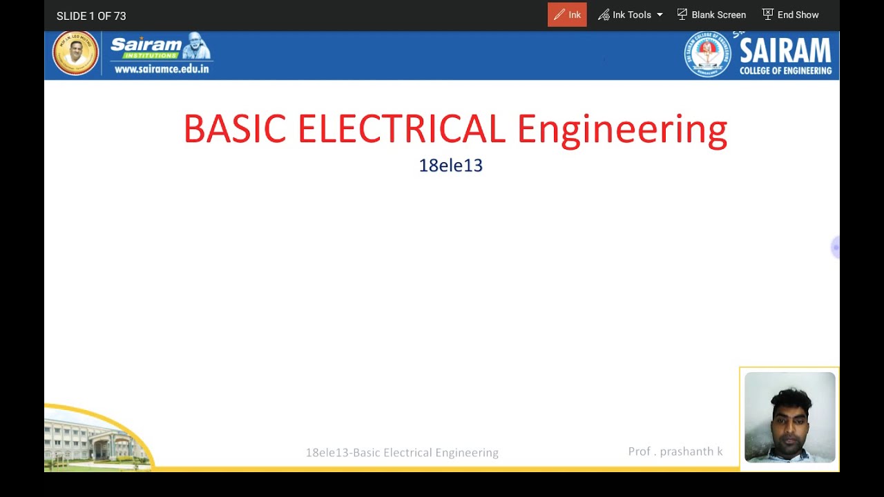 Lecture video_18ele13_module_1_basic electrical intro_prashanth k - YouTube