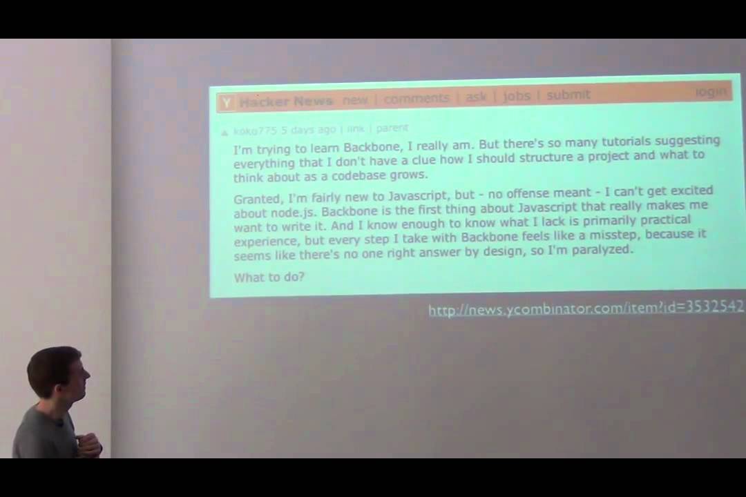 JavaScript Application Architecture with Backbone.js - YouTube