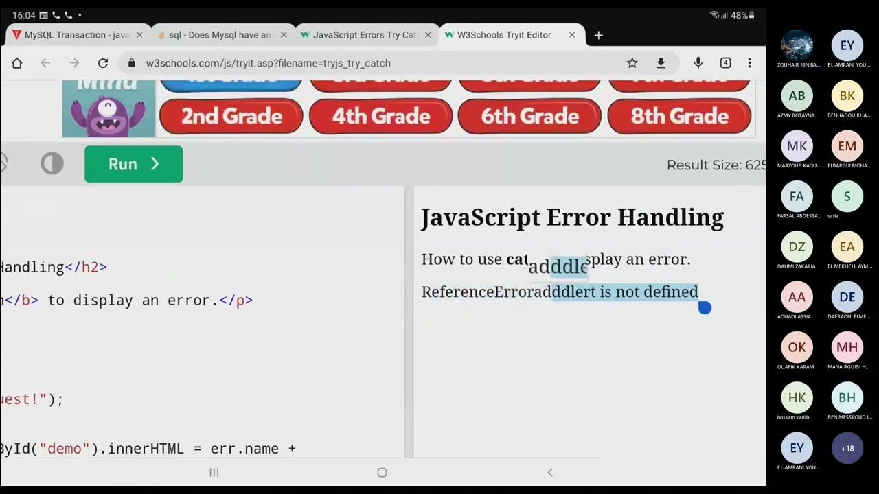 46 Javascript La Gestion Des Erreurs Exceptions Try Catch Youtube