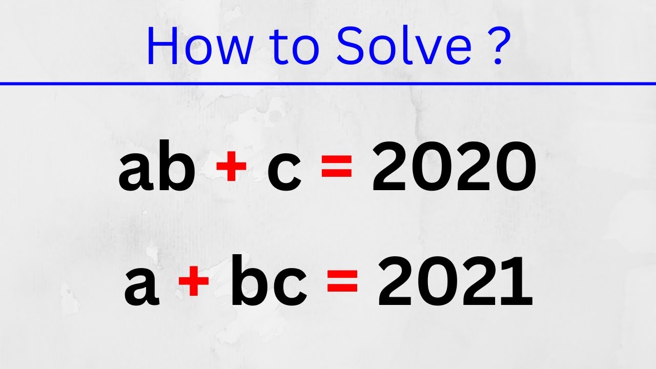 Can You Solve This Amazing Problem | Mathematics | Number Theory - YouTube