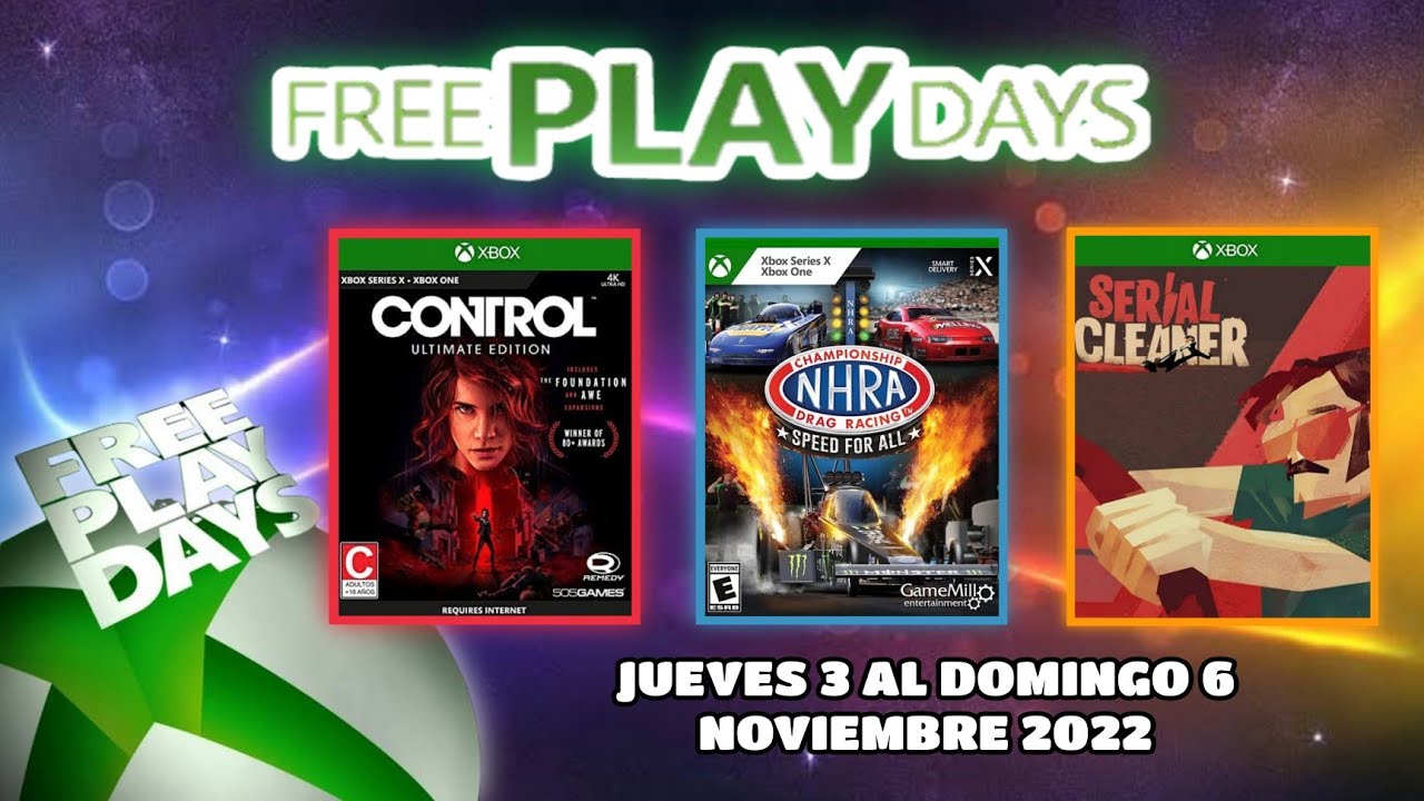 Juegos GRATIS ( Free Play Days ) 3 al 6 Noviembre 2022 - Xbox One ...
