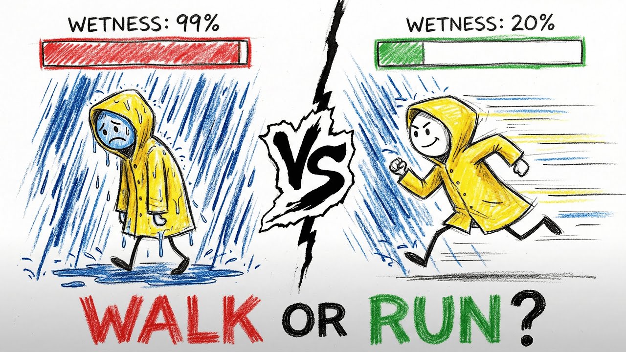 Is it Better to Walk or Run in the Rain? - YouTube