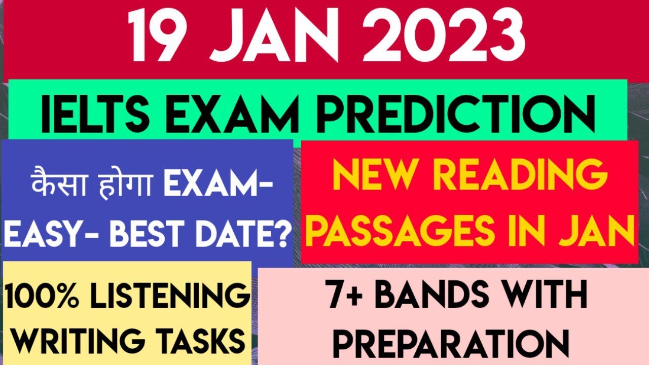 19 JAN IELTS EXAM PREDICTION | Reading Names | Listening Ques | Writing ...