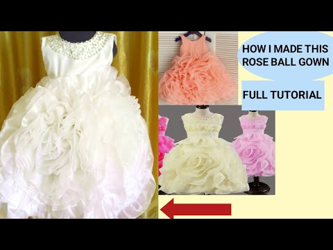 How to sew Rose ball gown for children. How to sew a ball gown. Kids ...