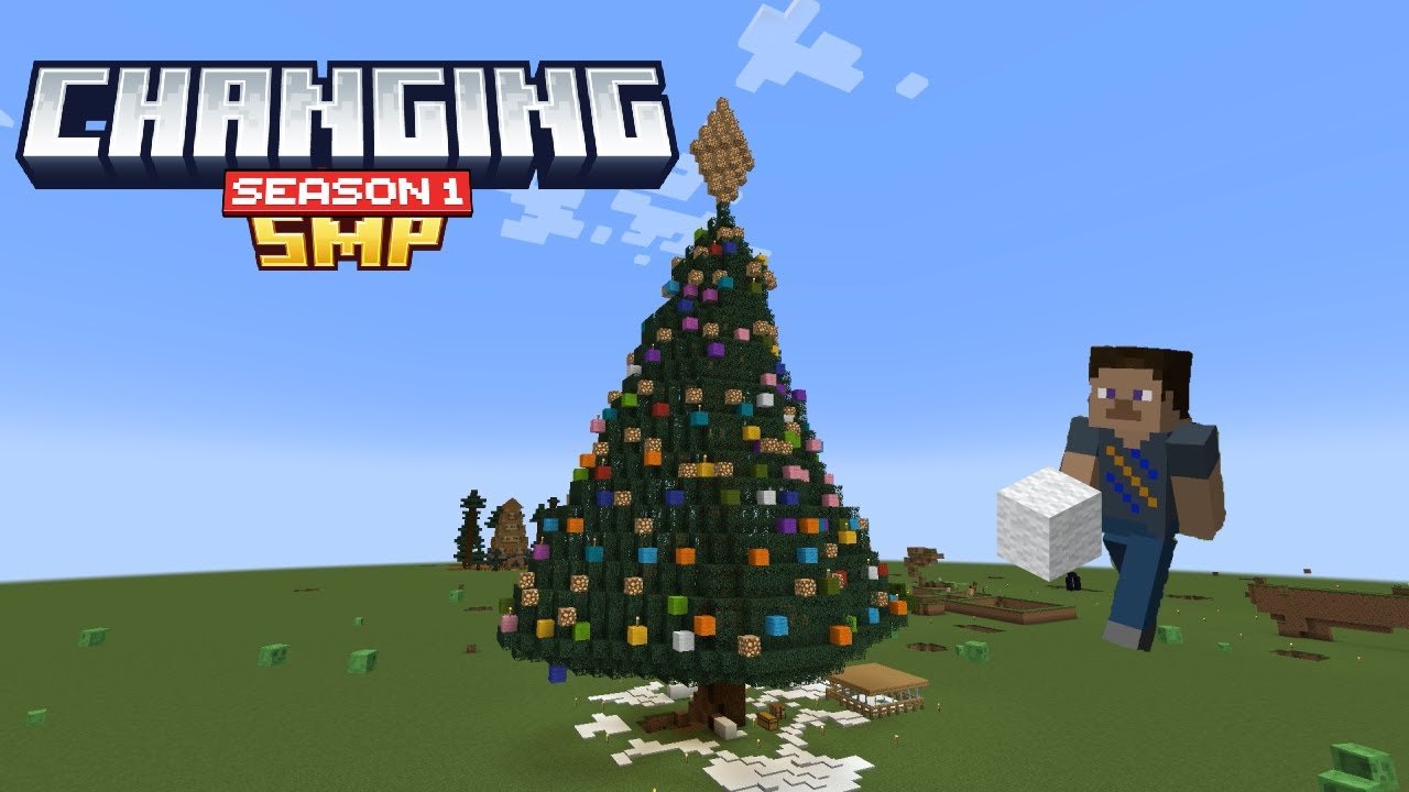 We decorated the massive tree on the Changing SMP: ep 7 - YouTube