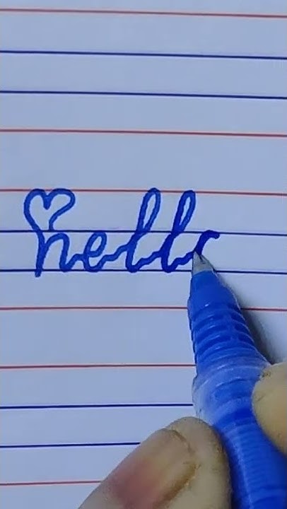 handwriting | how to write Hello in stylish cursive writing | cursive ...
