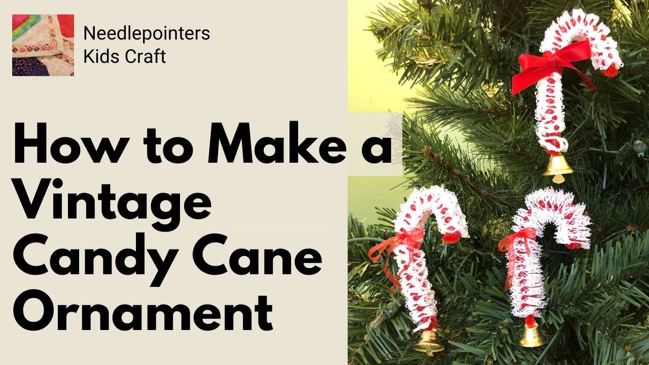 Vintage Candy Cane Ornament DIY - YouTube