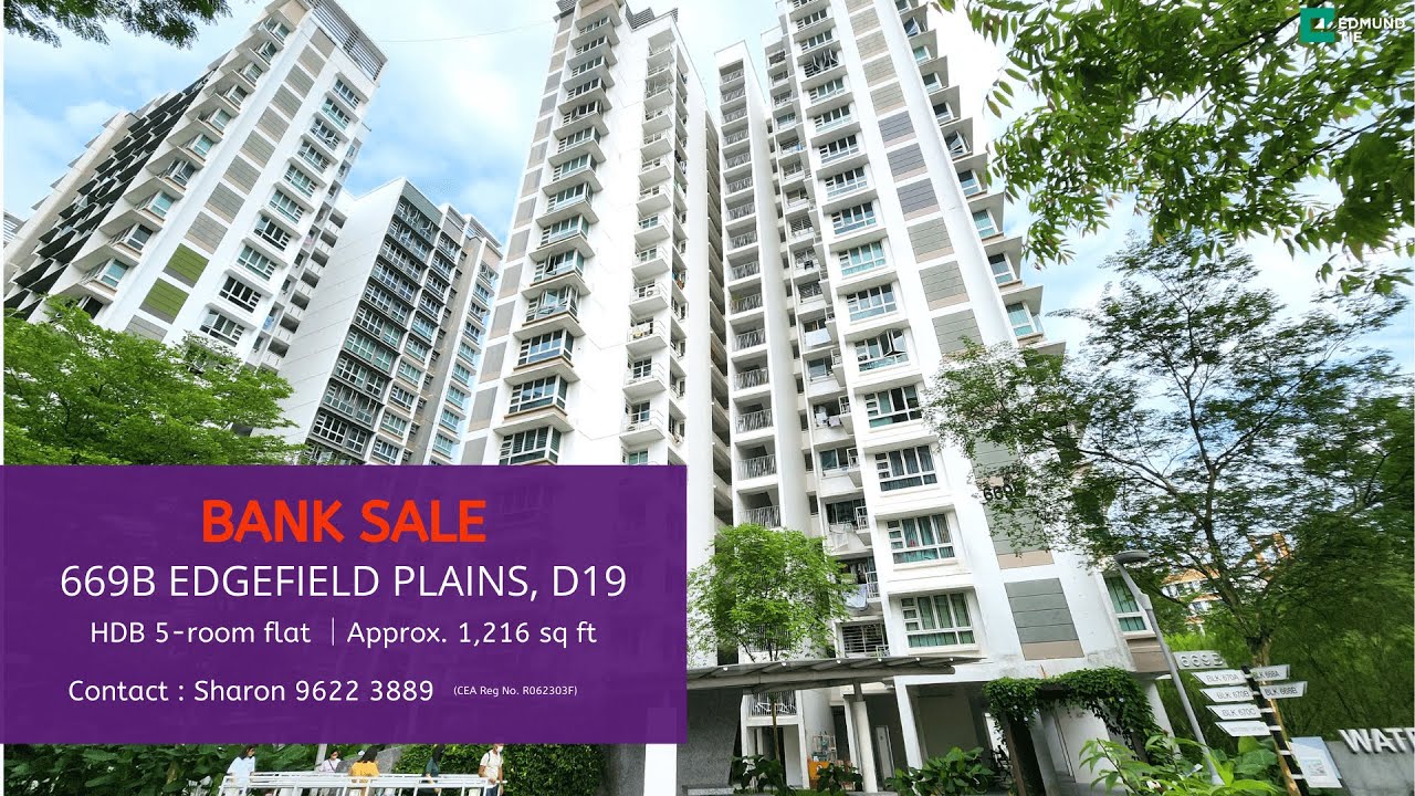 [SOLD]* BANK SALE * Blk 669B Edgefield Plains, D19 - 5 room near Oasis LRT station, unblocked ...