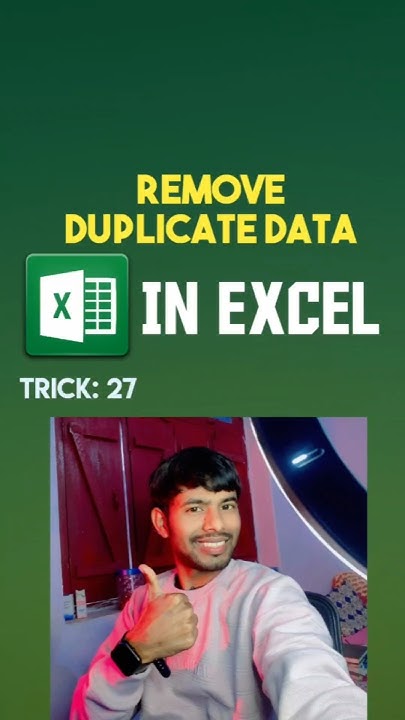 Remove duplicate DATA in excel. One single click 👍😱#excel #excelhacks #exceltrick#tech #technews ...