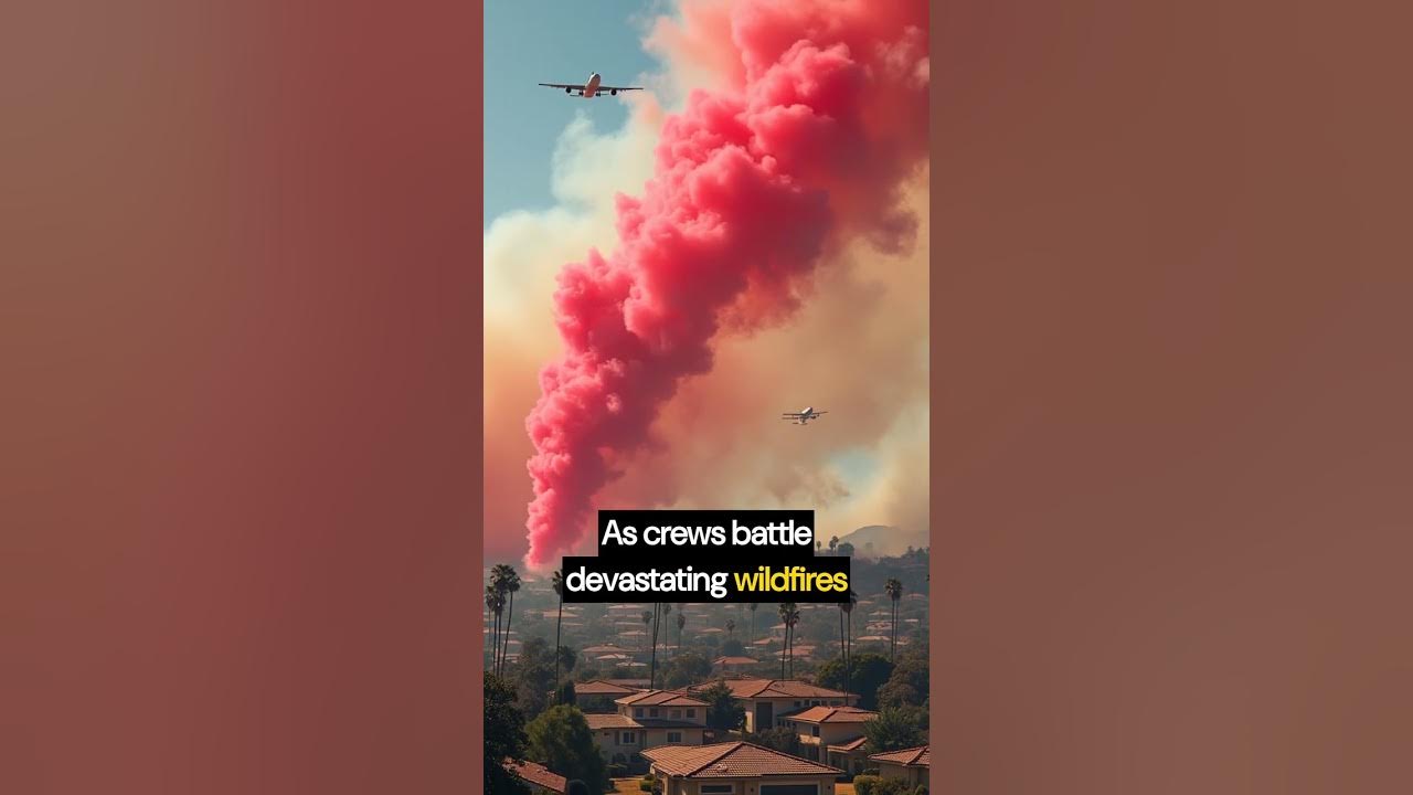 Pink Powder Blankets LA in Battle Against Wildfires #californiafires # ...