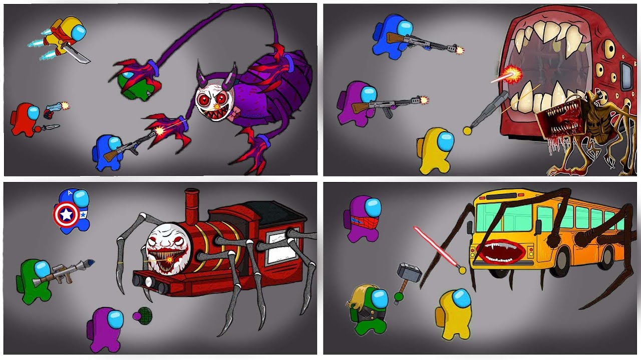 CHOO CHOO CHARLES vs THOMAS & GHOSTBUSTERS All Episode #9 | Among Us ...