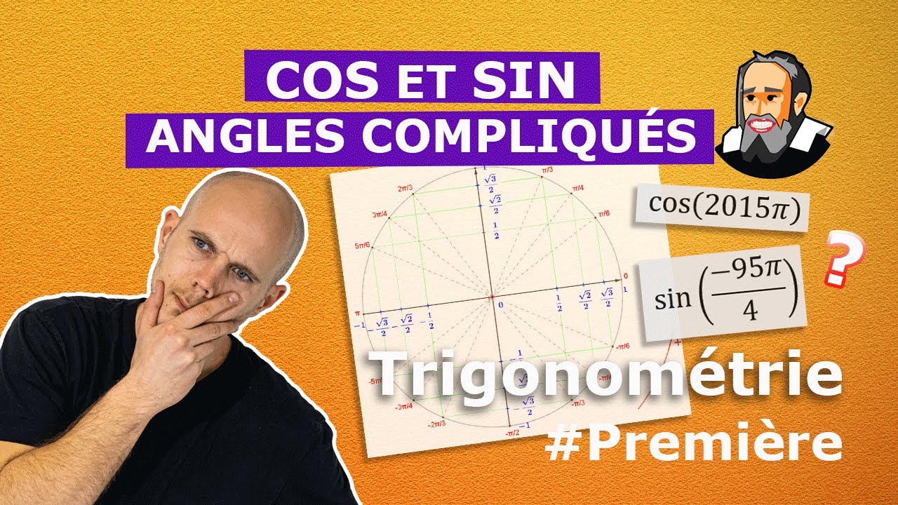 COSINUS et SINUS d'angles compliqués - exercice corrigé - Première ...