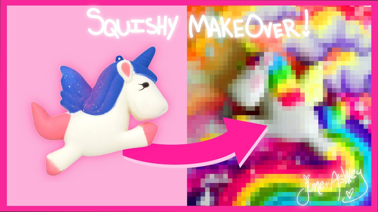 Squishy Repaint! Unicorn on Canvas (SQUISHY MAKEOVER EP 1) - YouTube
