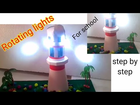 Light house model | sst working model || light house making | led light ...