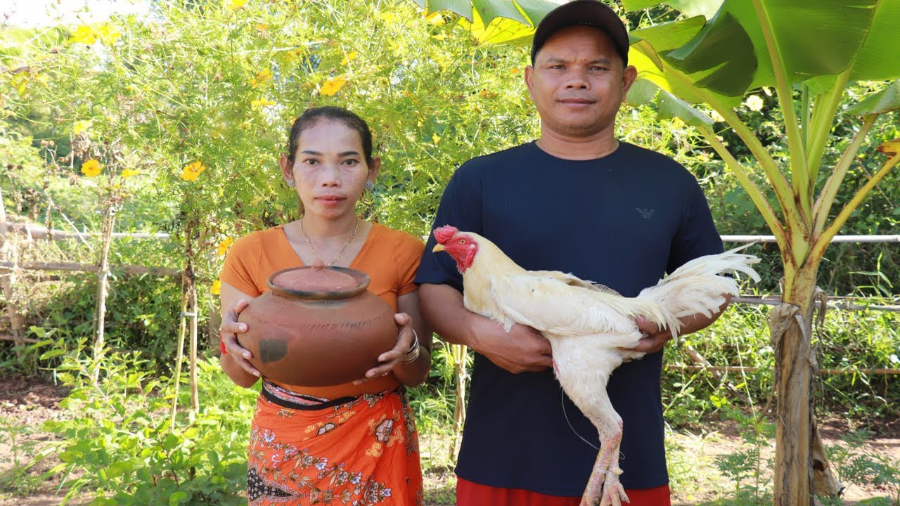 Cooking Chicken in Earthenware Pot | Traditional Cooking | Chicken ...