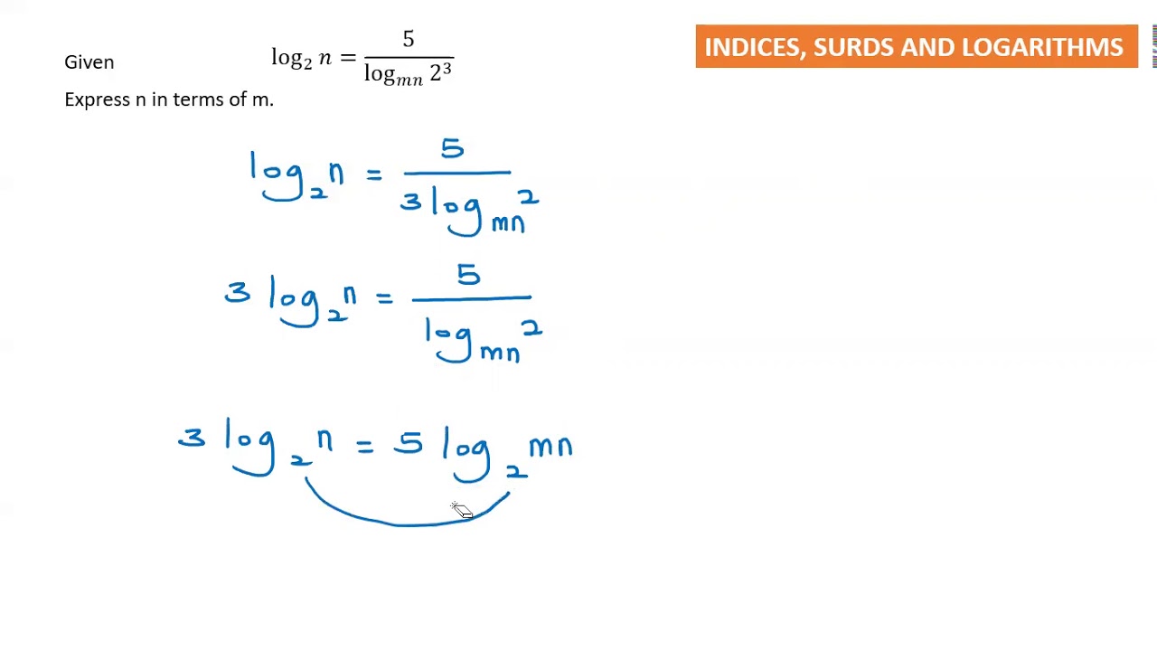 INDICES SURDS AND LOGARITHMS LOG QUESTION YouTube indices-surds-and-logarithms-log-question-youtube