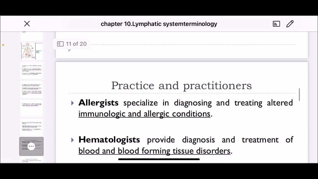 Medical terminology chapter the lymphatic system and immunity - YouTube