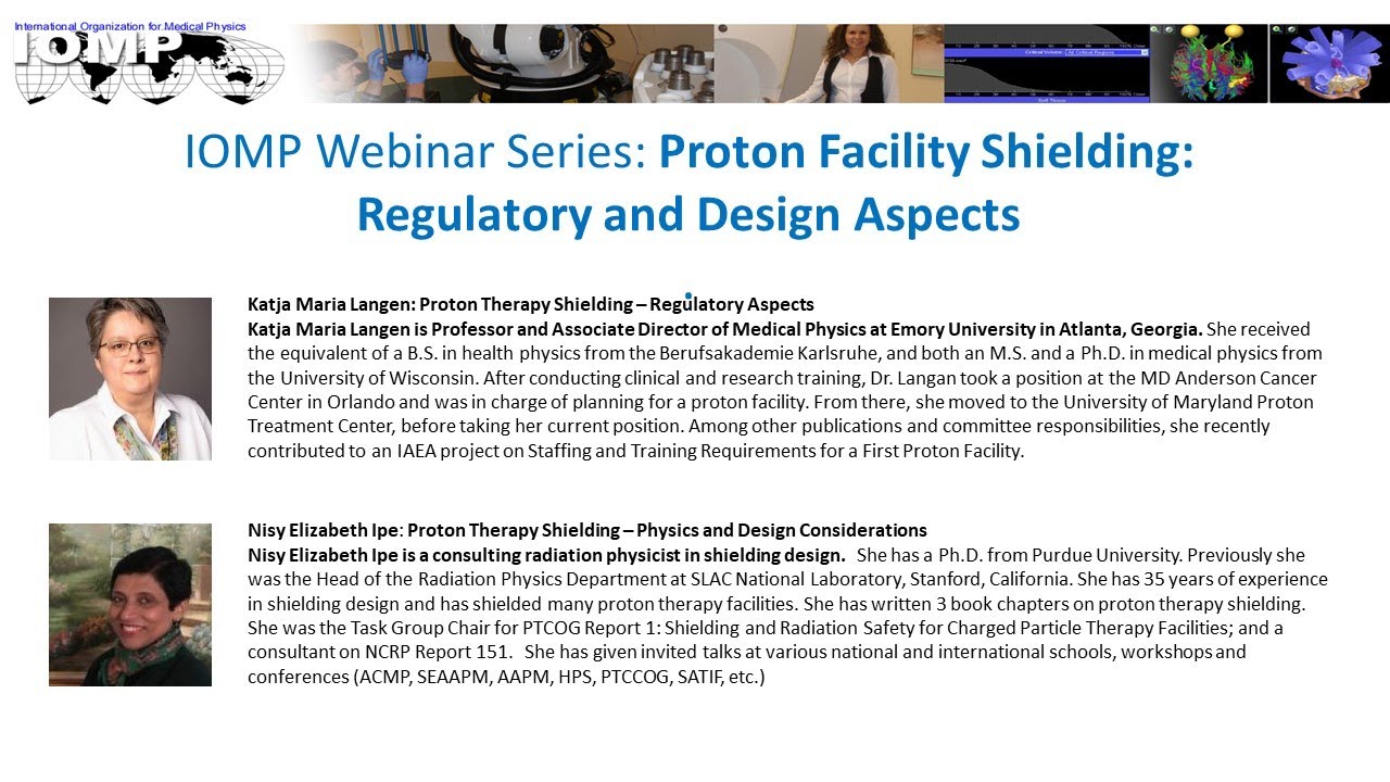 IOMP Webinar: Proton Facility Shielding: Regulatory and Design Aspects ...