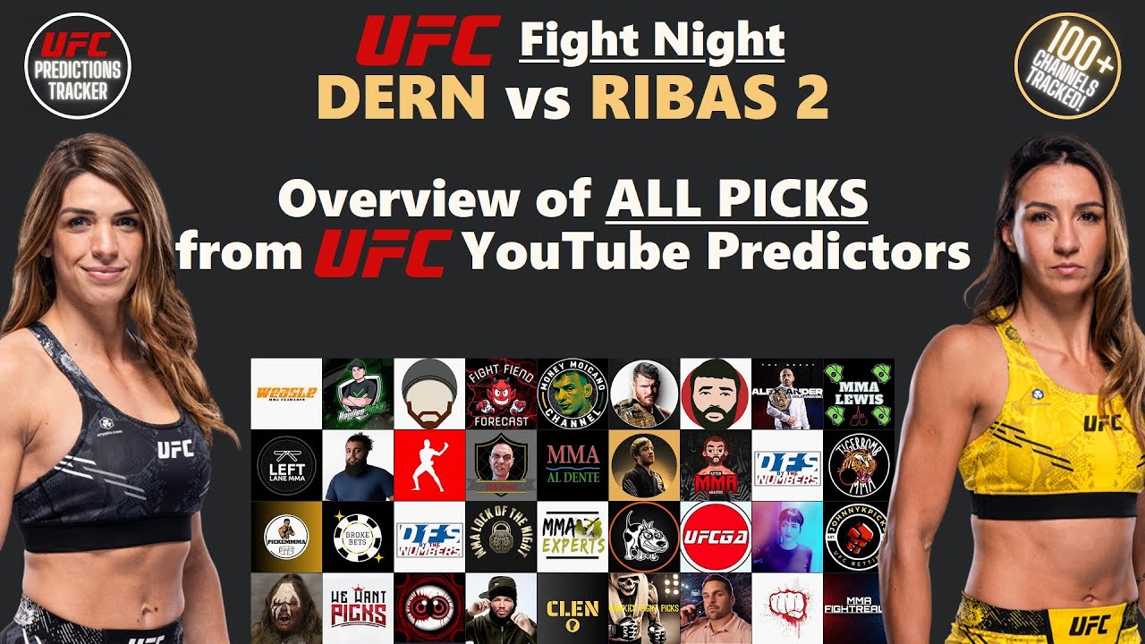 Overview of ALL PREDICTIONS for UFC Fight Night: Dern vs Ribas 2 - YouTube