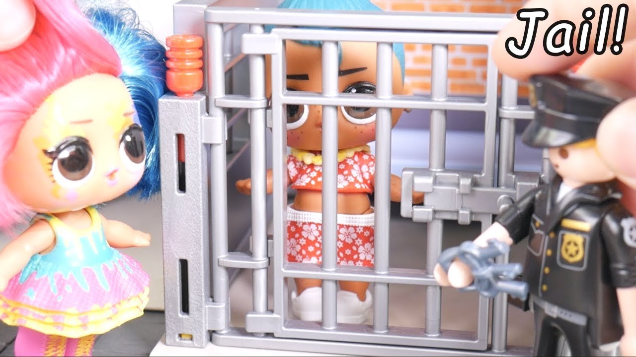 LOL Surprise Dolls Boys Visit Playmobil Jail + Wedding Routine - YouTube