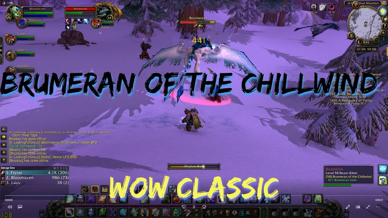 WoW Classic/Brumeran of the Chillwind/魔兽经典/寒风布鲁姆兰 - YouTube