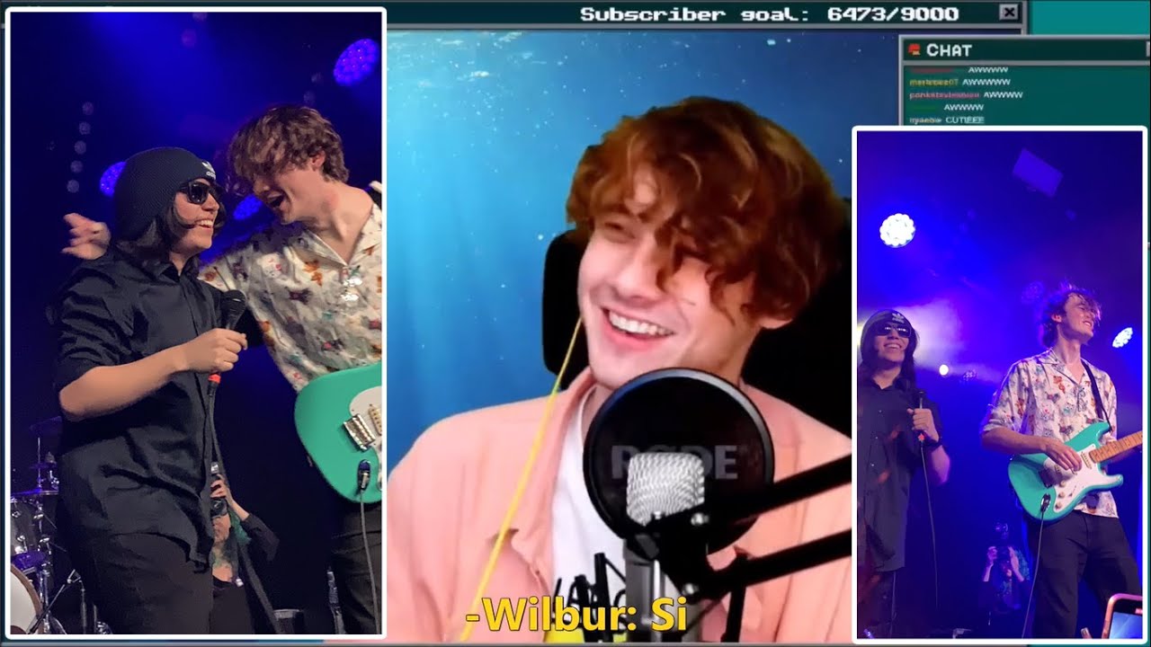 Quackity sube al escenario y canta con Wilbur Soot 🎸🏟 (Promesa cumplida)🤞🏻 | Lovejoy concert LA ...