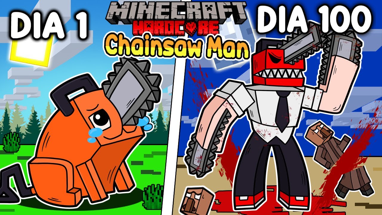 👹Sobreviví 100 DÍAS siendo CHAINSAW MAN en Minecraft HARDCORE! - YouTube