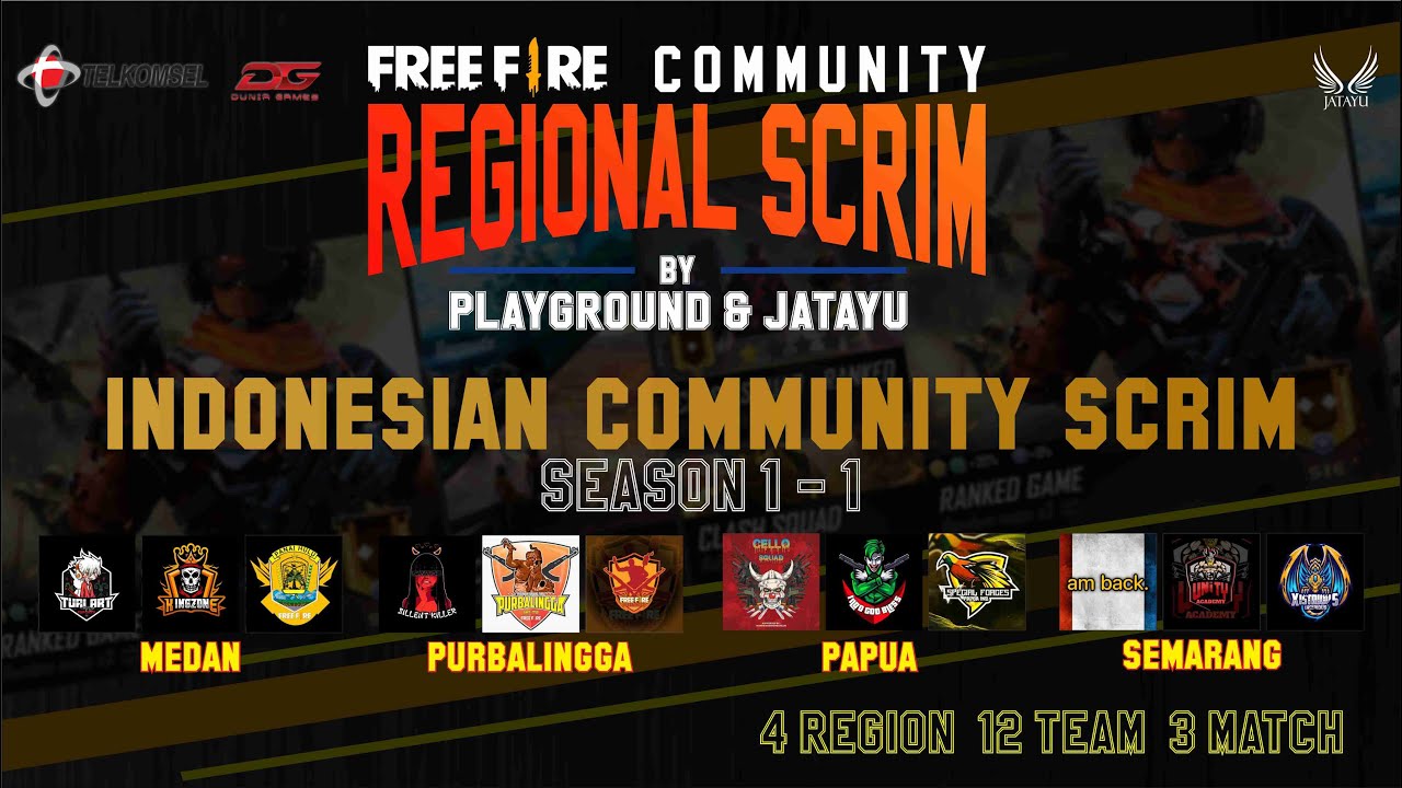 FREE FIRE COMMUNITY REGIONAL SCRIM SEASON 1 - 1 BY PLAYGROUND AND ...