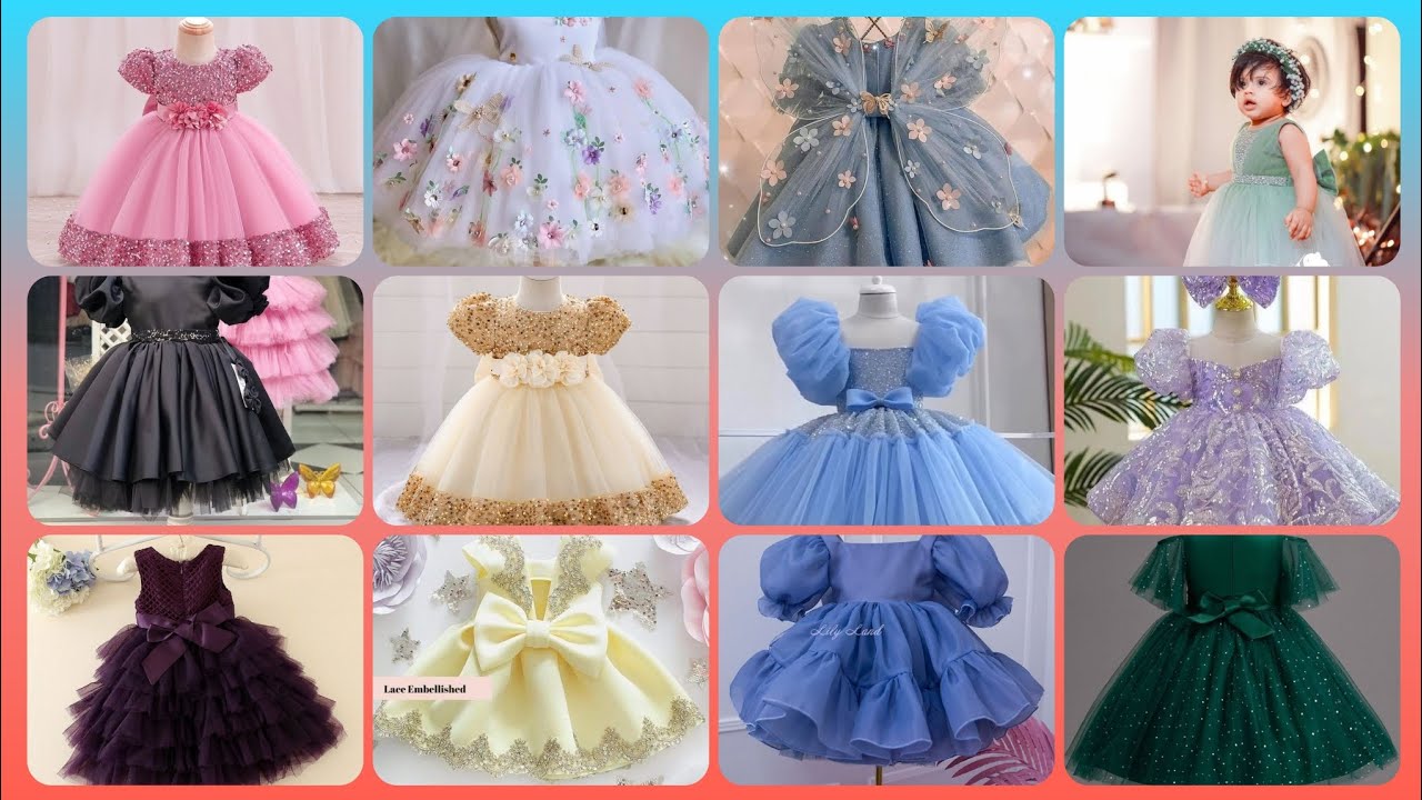 Baby girl princess frock design |Designer Frocks|Bridesmaid princess ...