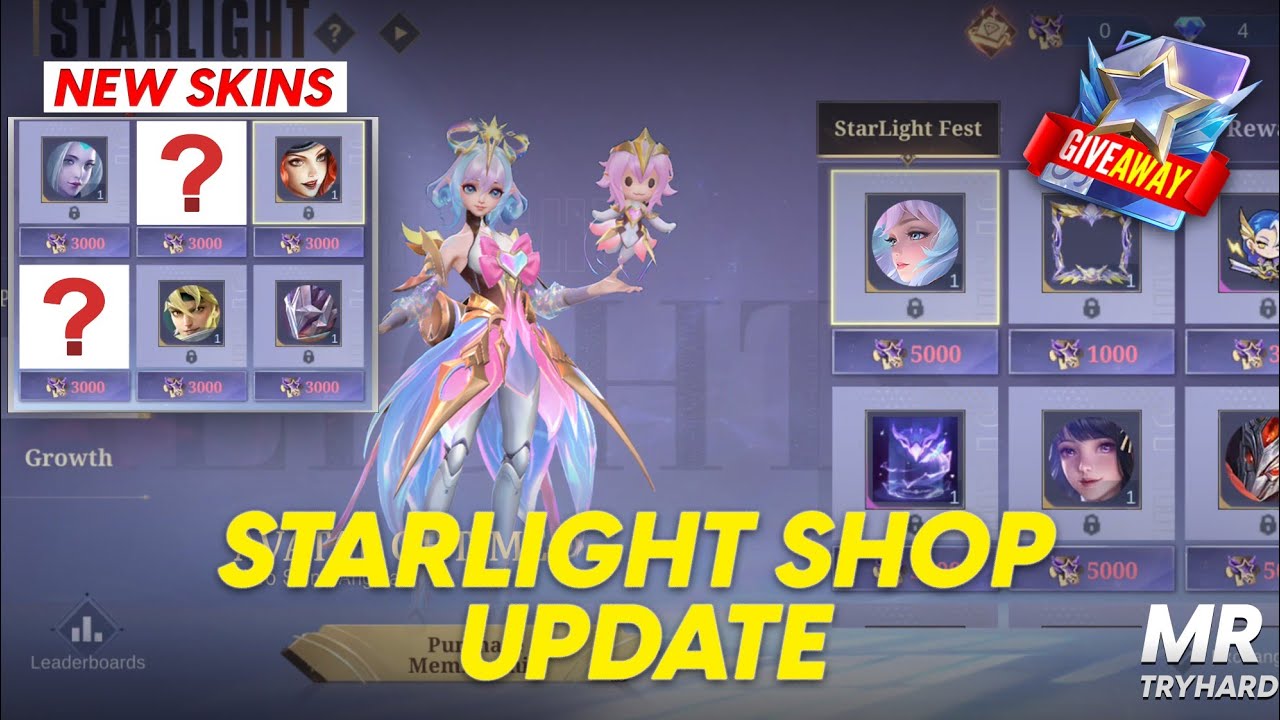 NEW SKINS IN THE STARLIGHT SHOP | SHOP UPDATE | GIVEAWAY | MLBB - YouTube