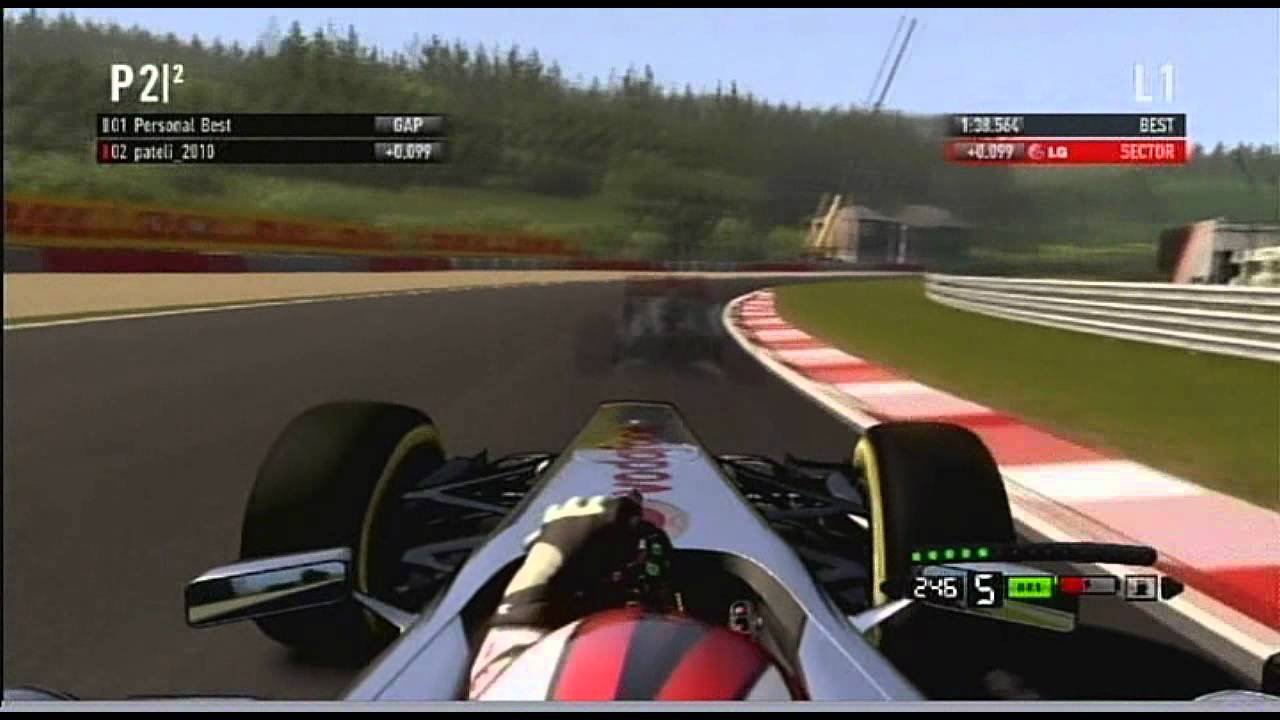 PS3 F1 2011 Spa Francorchamps Time Trial 1:38.332 - Setup in the Video ...