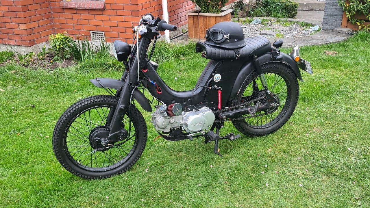 Suzuki F50 Resto-mod progress. - YouTube