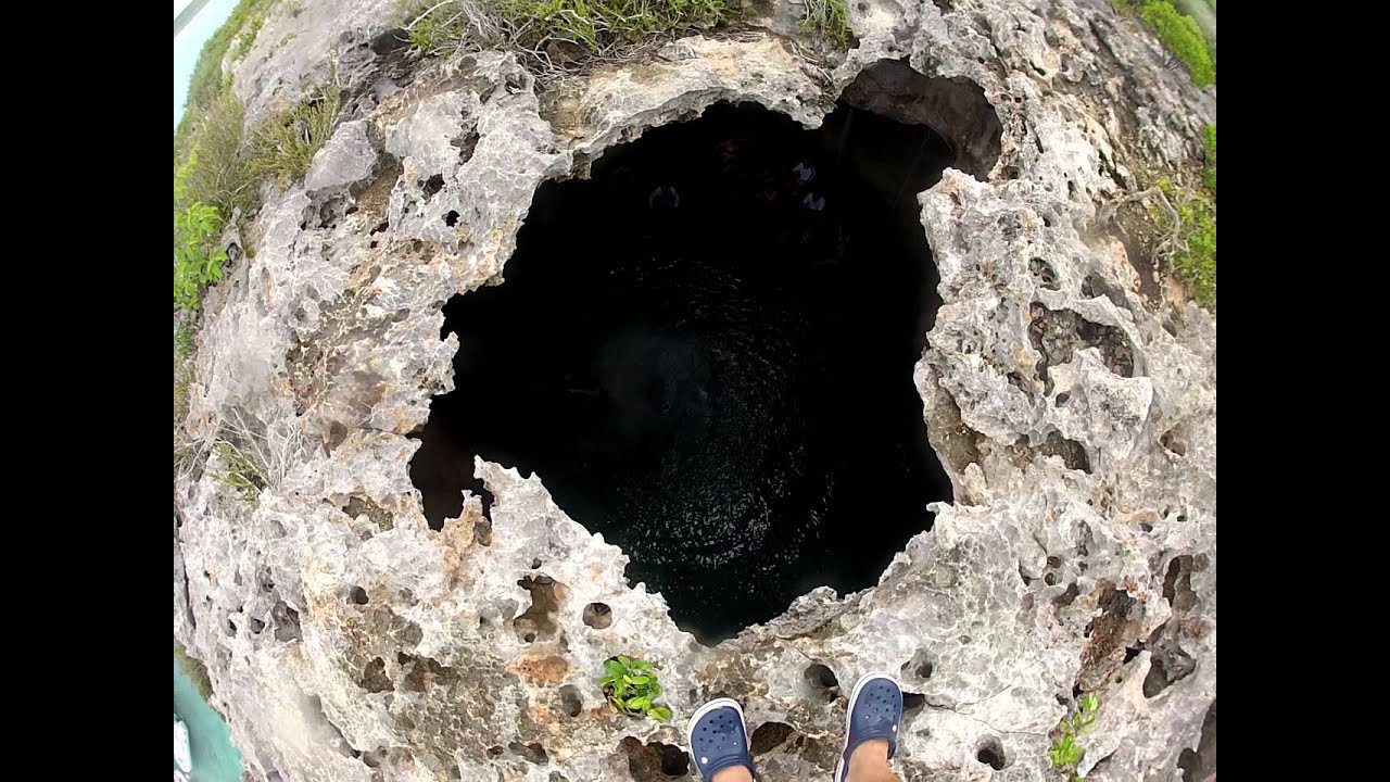 Jenn and Eric Jump - Thunderball Cave - YouTube