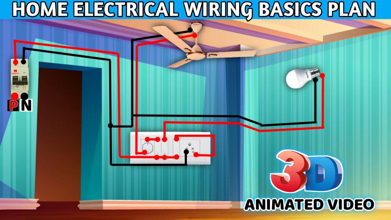 ⏩Single Room House Wiring Basic Information For Beginners // 3D ...