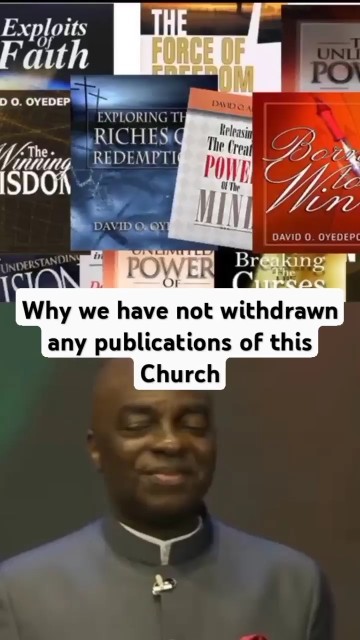 The reason we have not withdrawn any publications of this Church ...