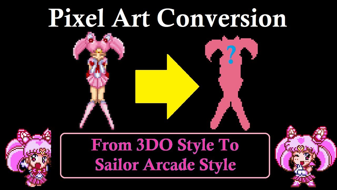 🎨 Sailor Chibimoon' Second Victory Pose 1st Frame Pixel Art Conversion ...