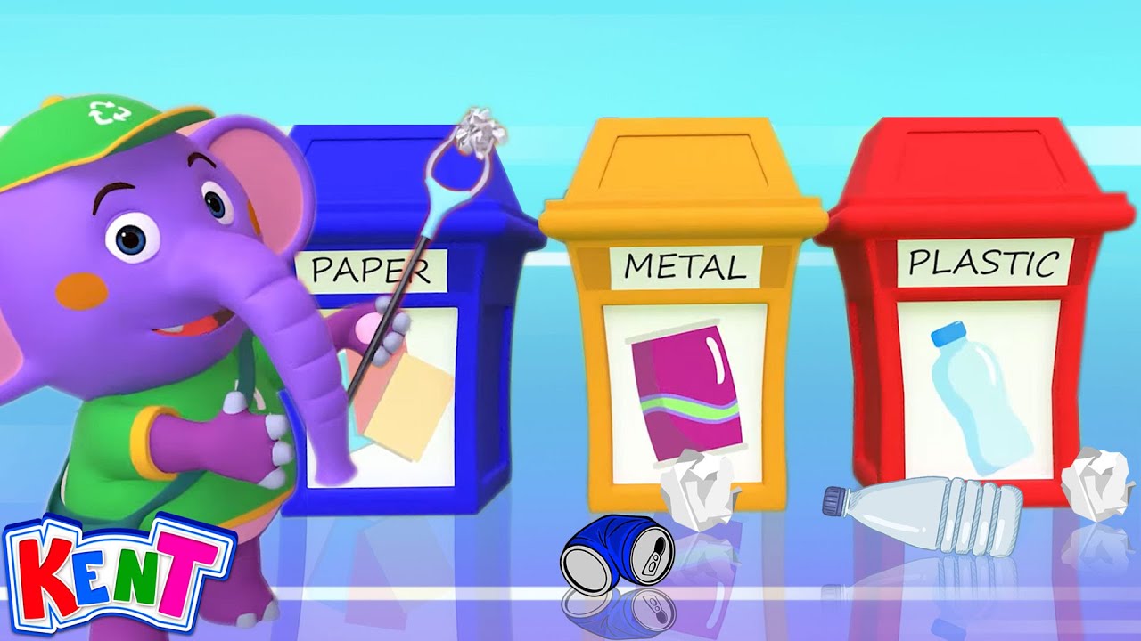 Clean Up Trash Song + Nursey Rhymes And Kids Songs | Kent The Elephant ...