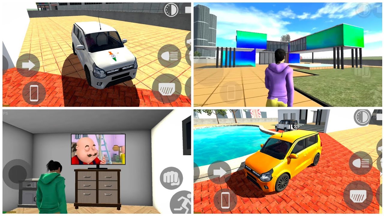 New wagonr car cheat code+ New House RGB Color+ TV on In Indian Bike ...