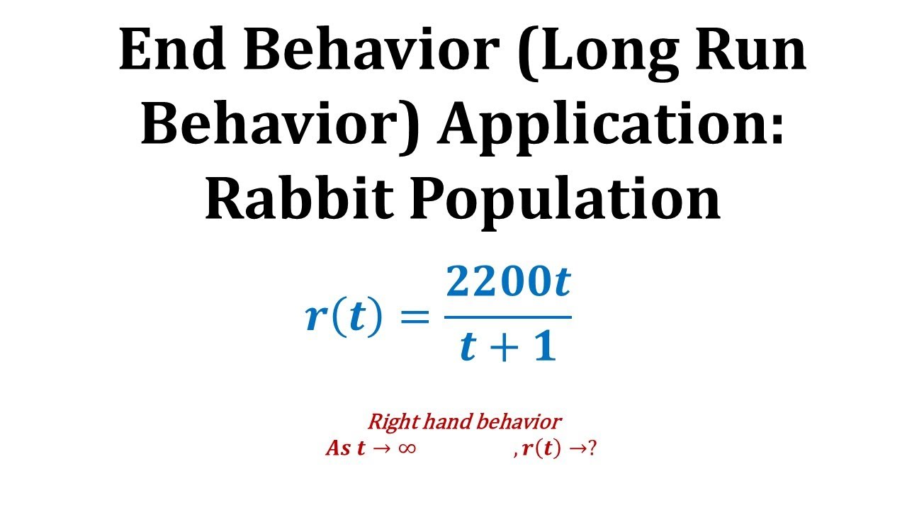 End Behaviour Application: Rabbit Population Modeled by a Rational ...