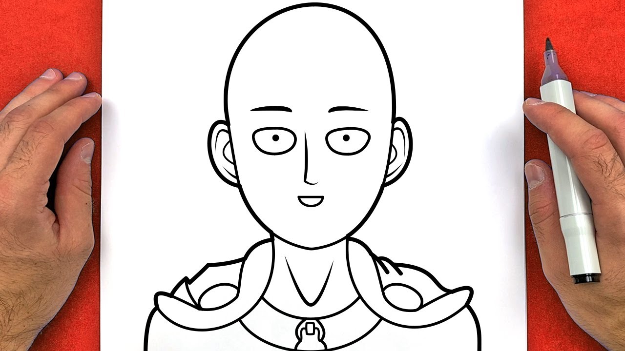 How to DRAW SAITAMA from One Punch Man - Easy Step by Step Anime ...