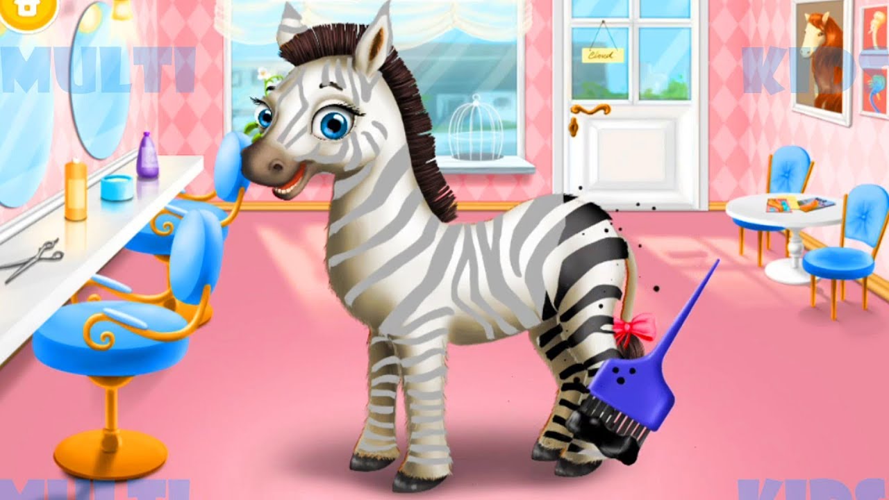 Permainan Anak Perempuan Game Potong Rambut Hewan Berdadan Lucu - YouTube