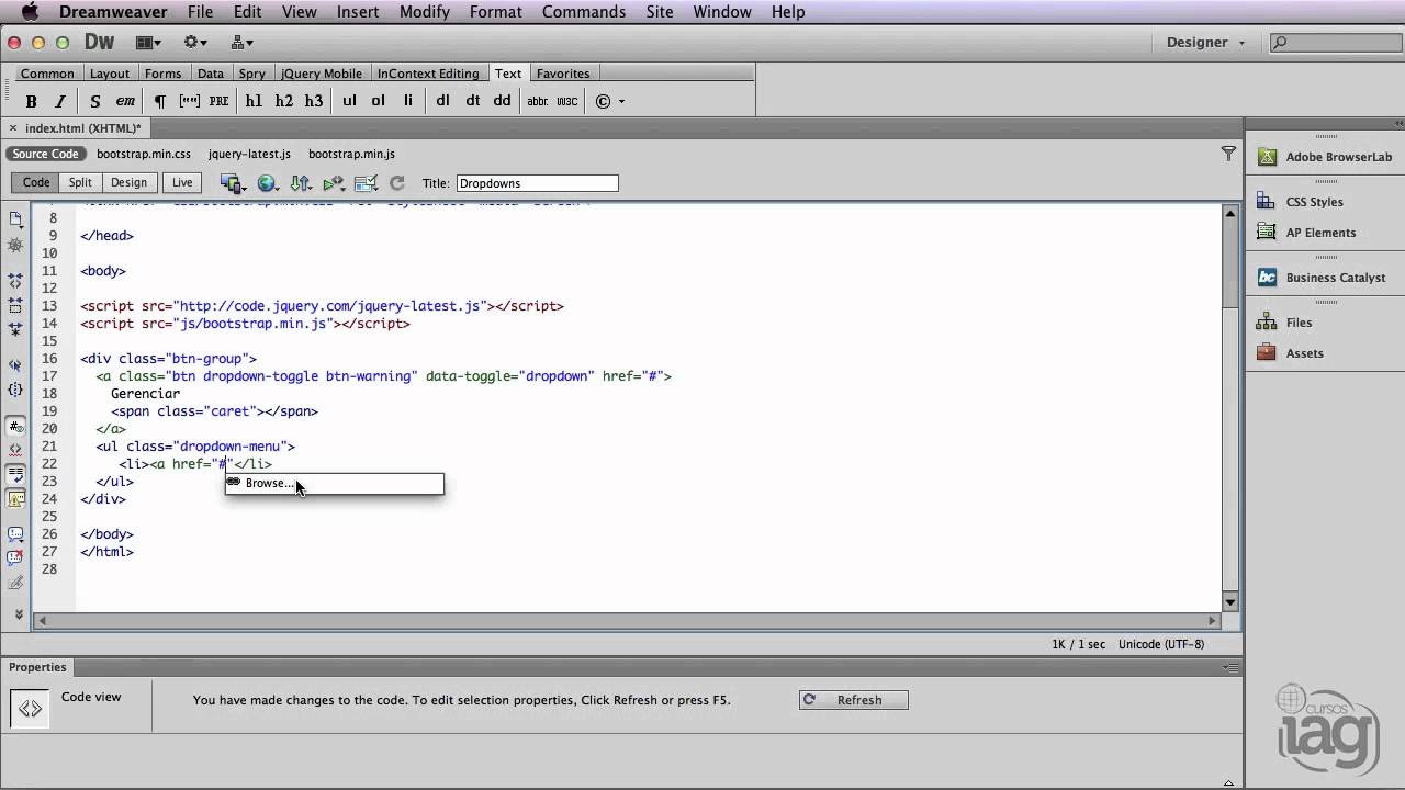 BOOTSTRAP - Dropdowns - YouTube