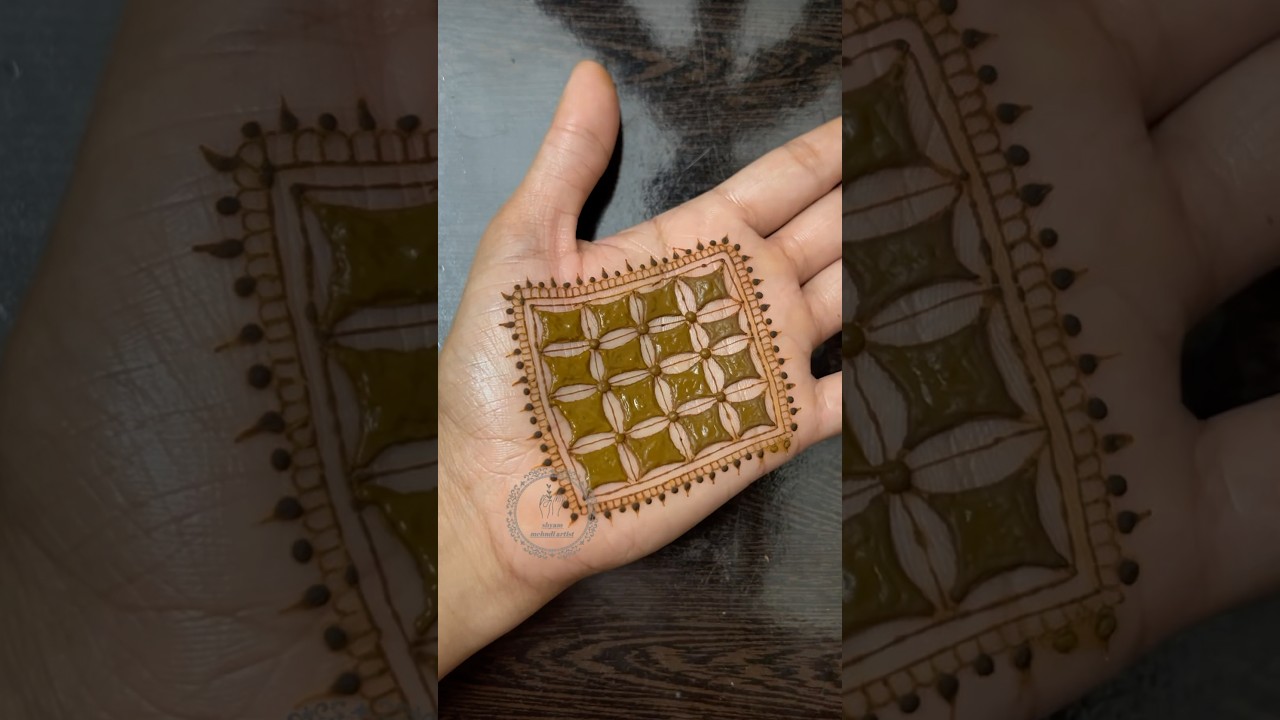 Easy Grid Mehndi Design | Simple Mehndi Design For Beginners | - YouTube