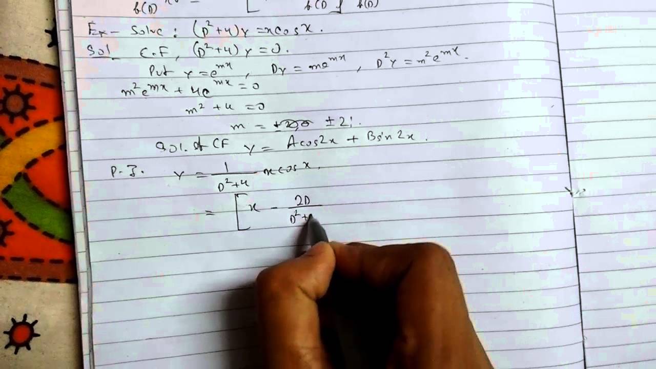 Ordinary Differential Equations -23 Particular Integral : Rule 5 - YouTube
