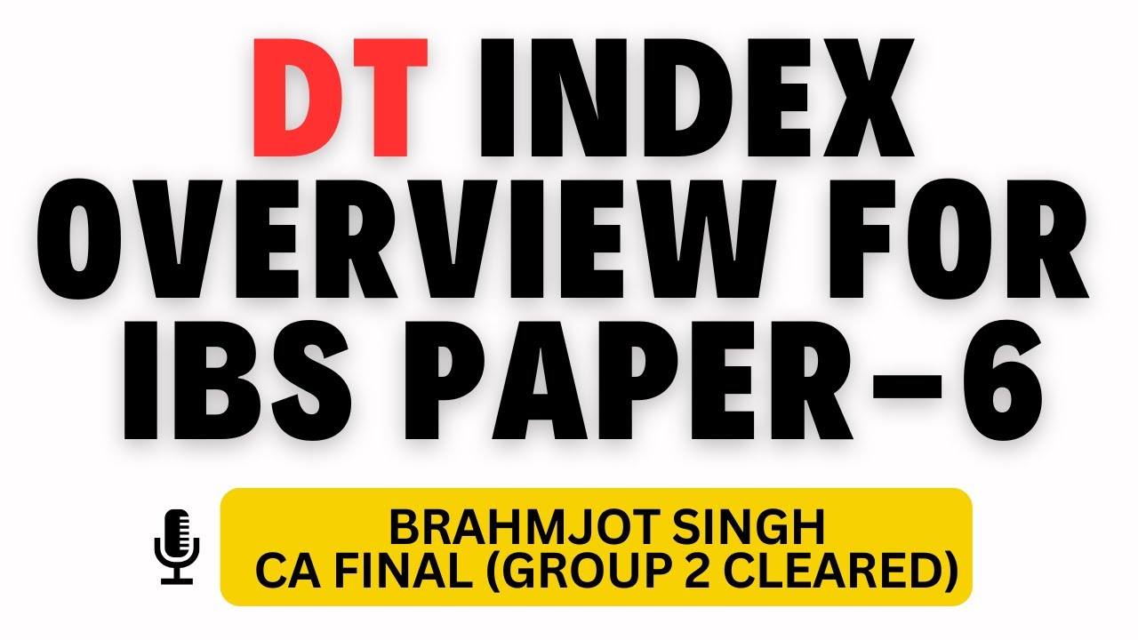 DT Overview for IBS Paper-6 - YouTube