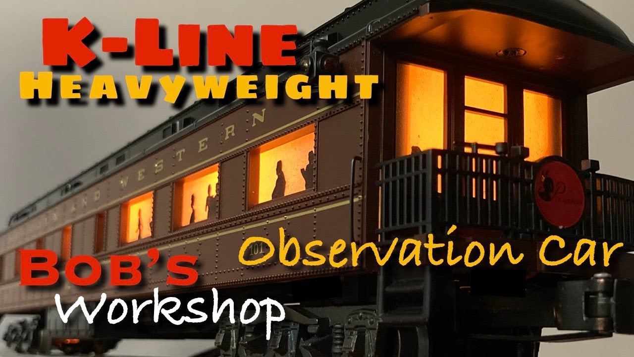 K-Line Heavyweights Norfolk & Western Observation Passenger Car truck ...