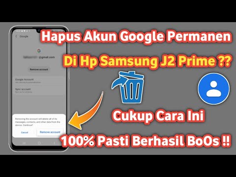 Cara hapus Akun google Permanen di hp Samsung j2 Prime | Hapus akun google permanen
