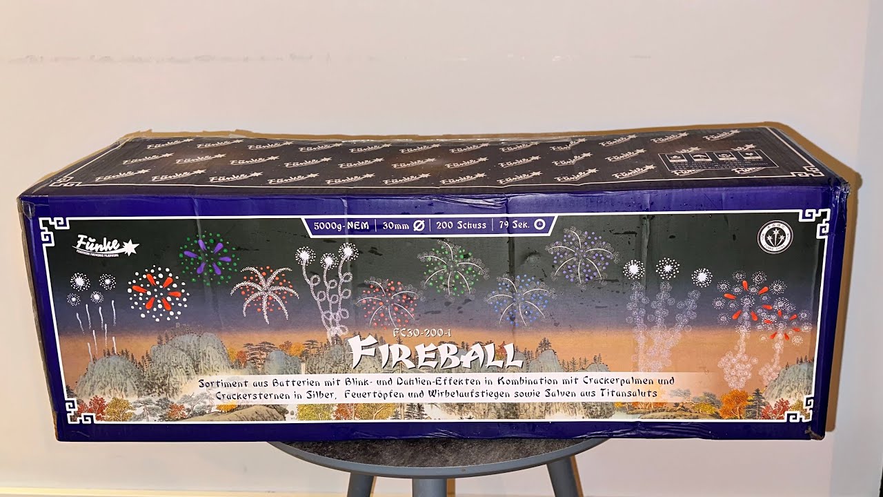 Fireball : Funke Fireworks : 200 Shots : 4840 Gram : 30mm : Straatfilm ...