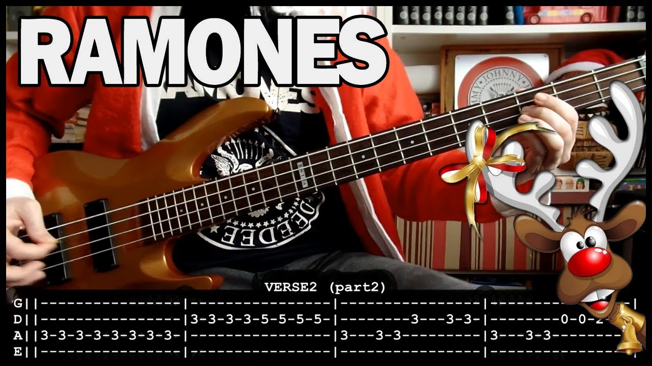RAMONES - Merry Christmas 🎅 (I don't wanna fight tonight) (BASS TABS ...